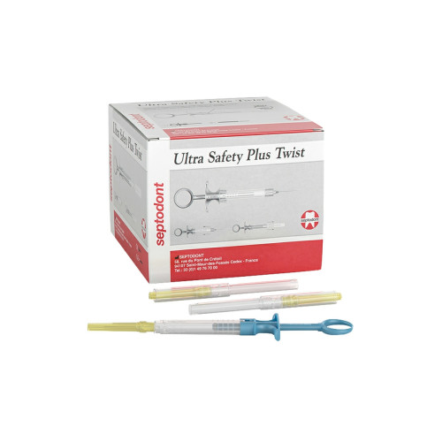 Septodont Ultra Safety Plus Twist Needles +1 Sterilisable Handle - 30G ...